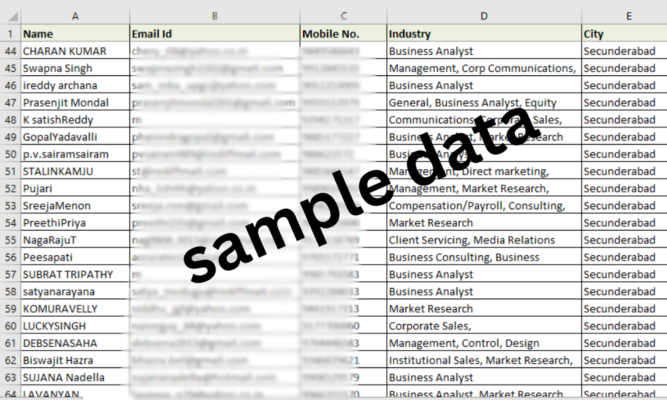 All India Database Of Business Analysts - All India Database