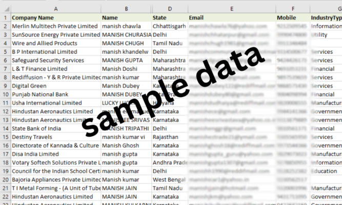 Chief Managers Data - All India Database