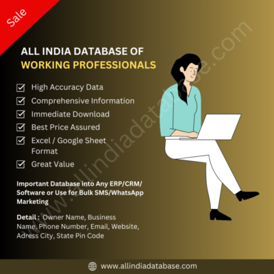 All India Database Of Working Professionals - All India Database